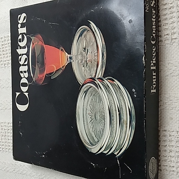 Leonard Silver | Dining | Vintage 4 Piece Coasters Leonard Silver Mfg A ...